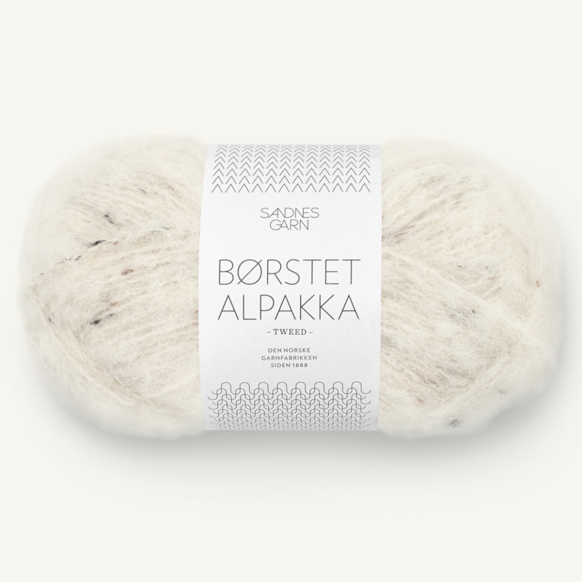 Sandnes Børstet Alpakka, 2523, Natur Tweed - Lanade, 8,90